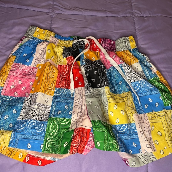 Shorts | Shein Paisley Print Patchwork Shorts | Poshmark